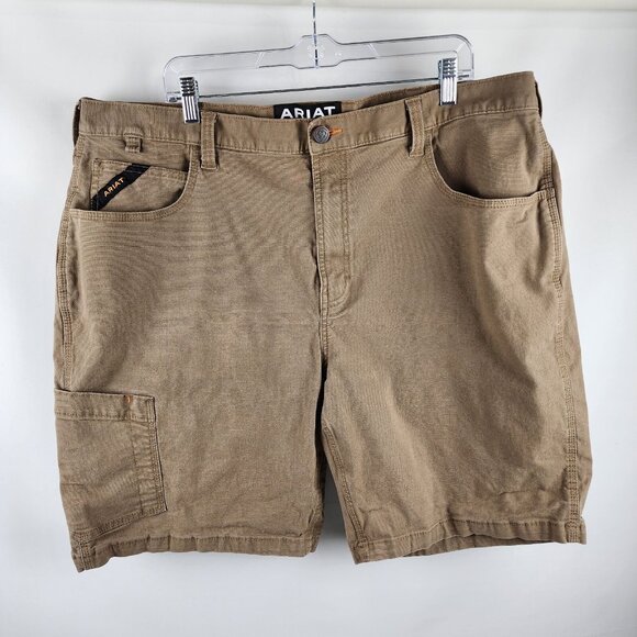 Ariat | Shorts | Ariat Shorts Mens 42 Brown Rebar M4 Relaxed Tough Low ...